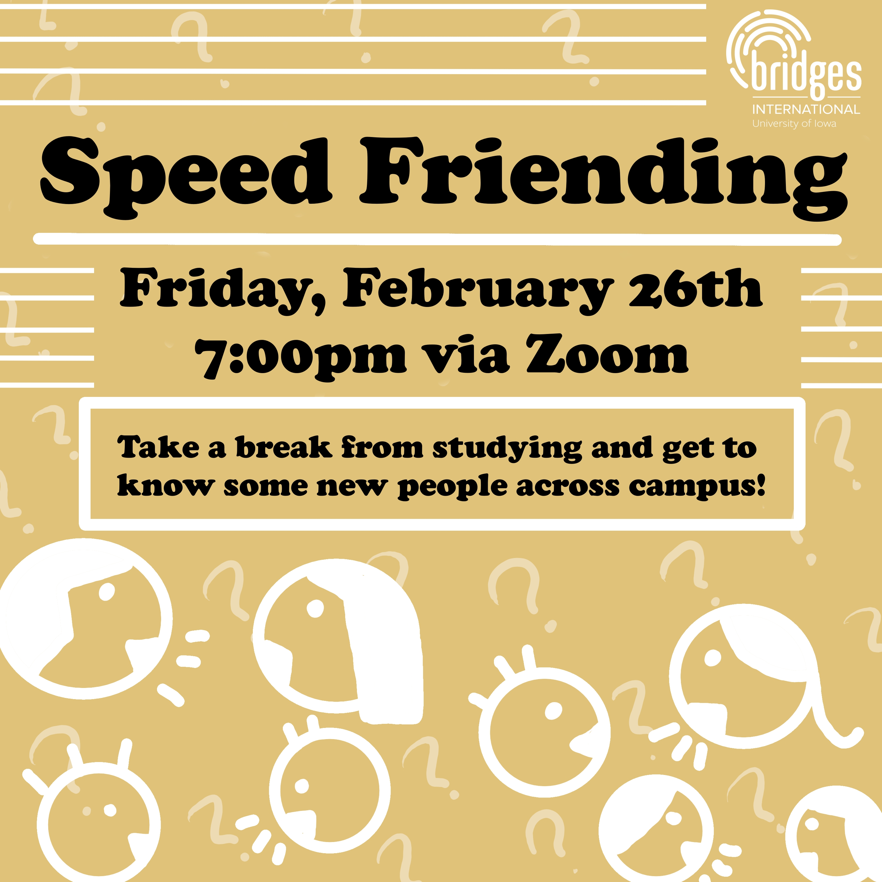 Speed Friending – U of Iowa Bridges International