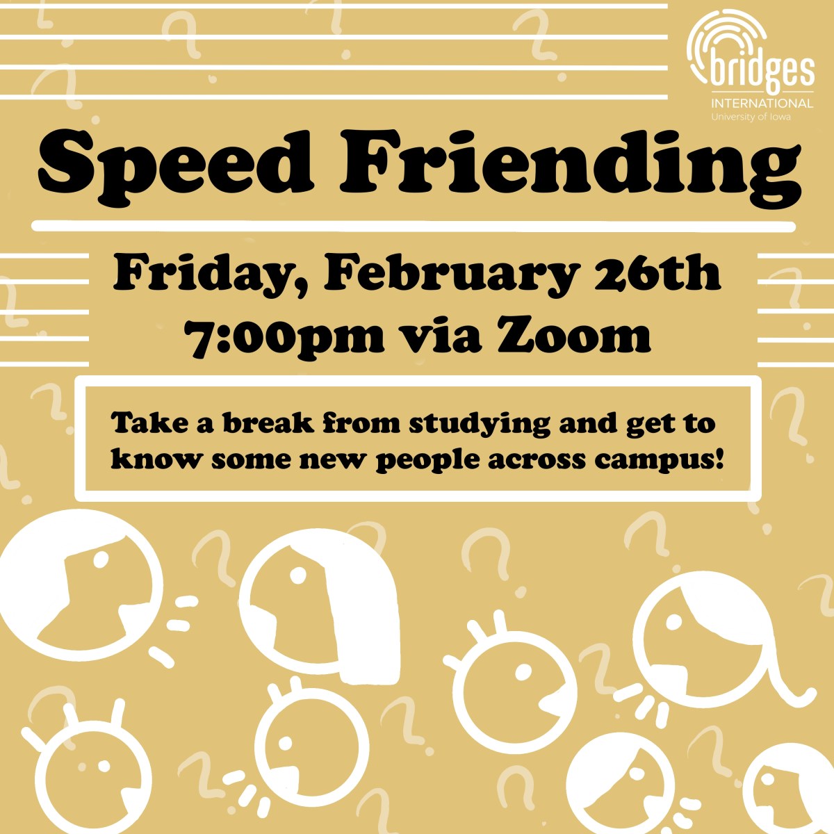 Speed Friending – U of Iowa Bridges International